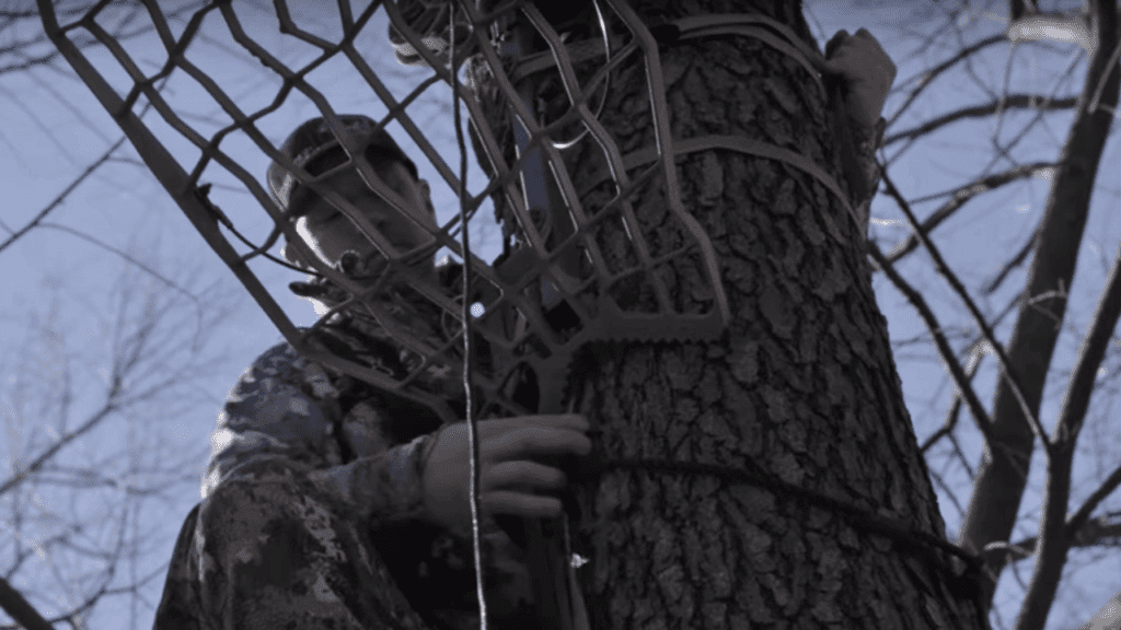How To Hang A Treestand & Climbing Sticks in 7 Minutes
